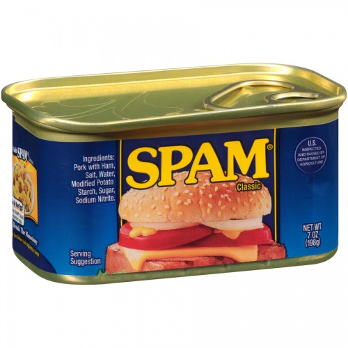 Spam Classic Canned Meat 7 Oz Pull-Top Can